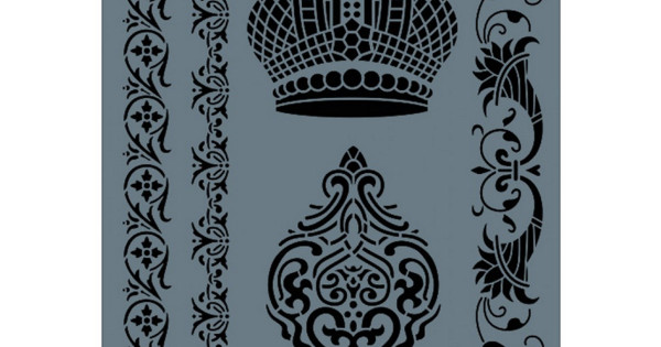 Stencil , Κορώνες και μπορντούρες, 35x25cm, 231